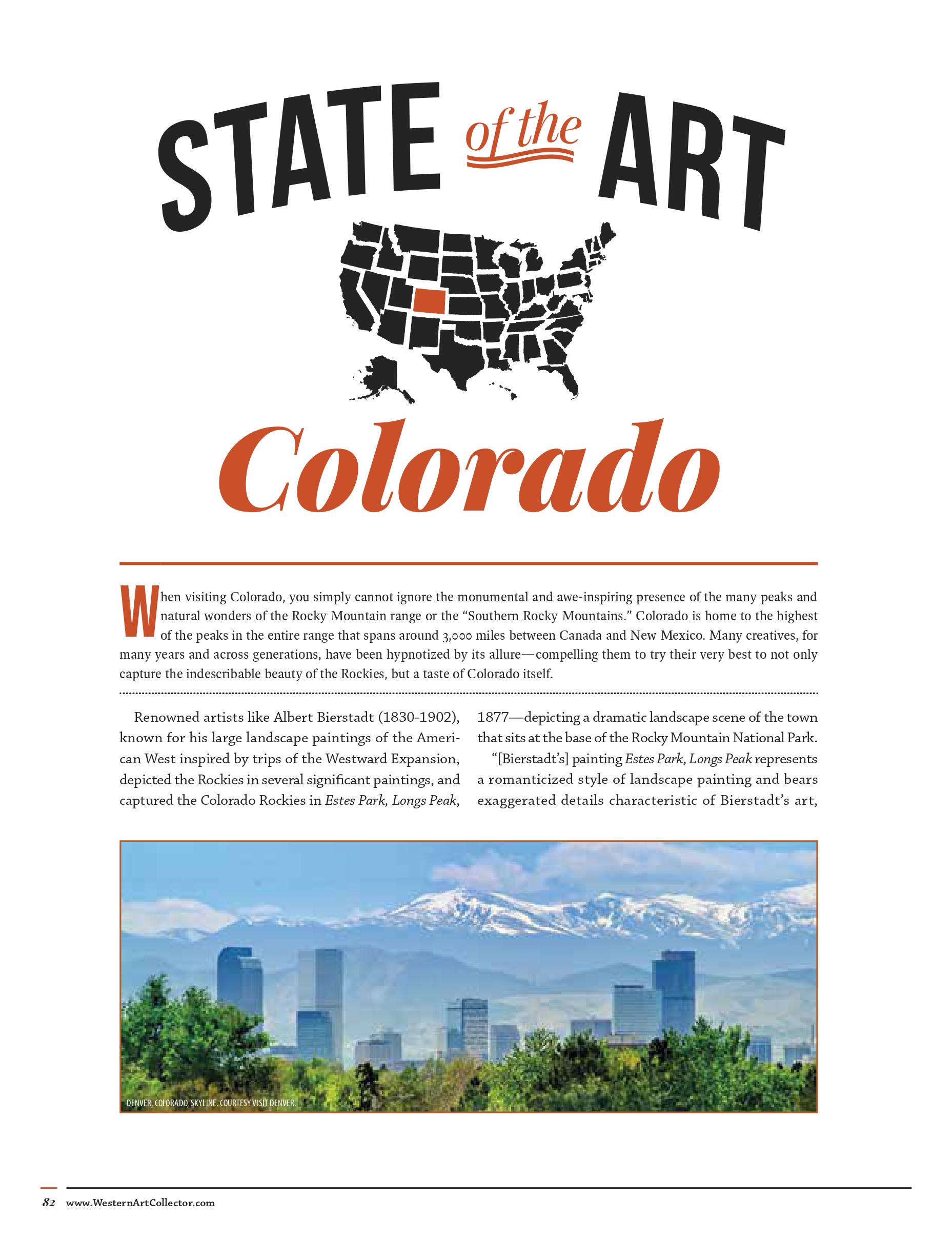 State of the Art Colorado in Western Art Collector | Ann Korologos Gallery