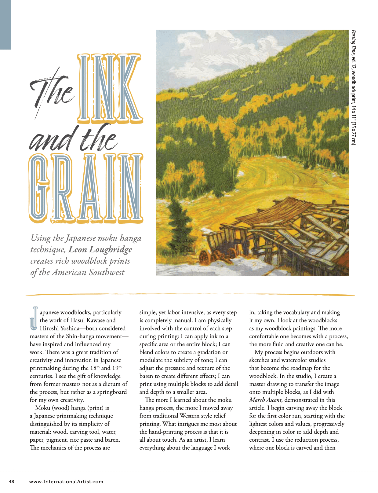 Leon Loughridge Woodblock Technique | Ann Korologos Gallery